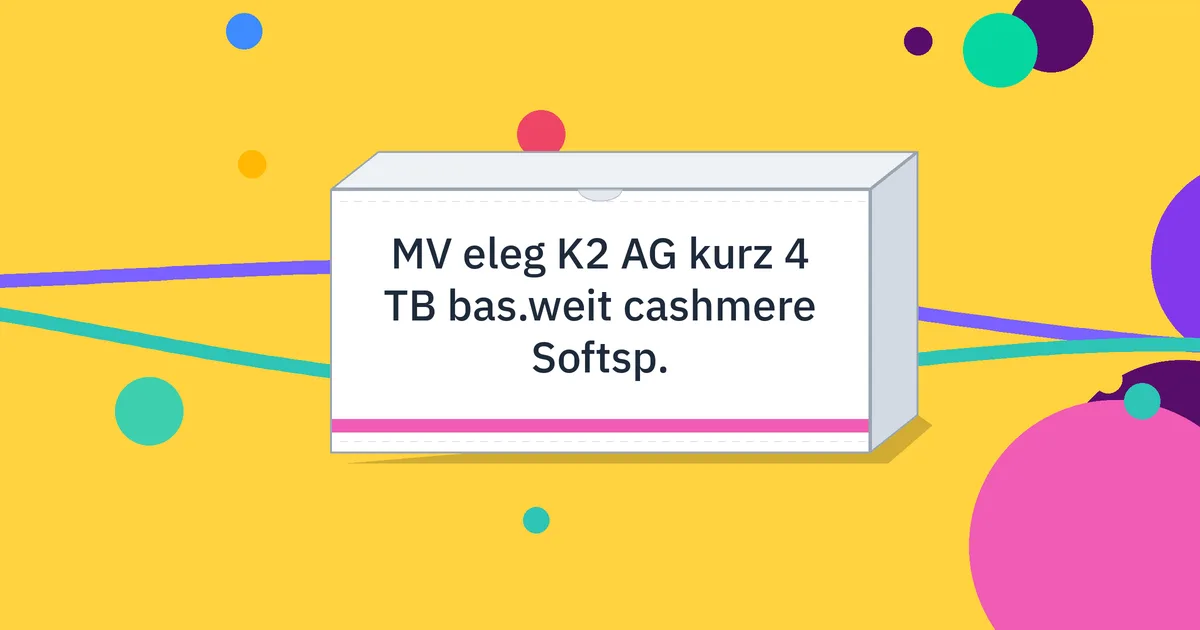 Symbolbild: Packung mit der Aufschrift MV eleg K2 AG kurz 4 TB bas.weit cashmere Softsp. (PZN 14676362) – Verfügbarkeit und Bezug in Apotheken in Frankfurt am Main