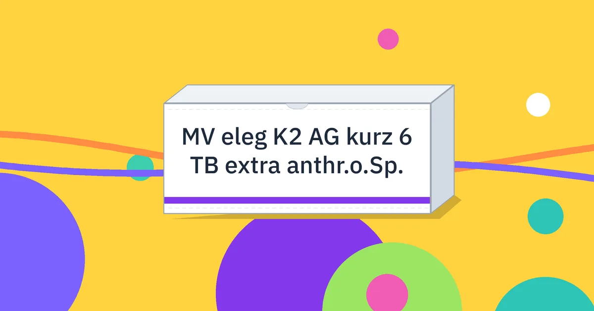 Symbolbild: Packung mit der Aufschrift MV eleg K2 AG kurz 6 TB extra anthr.o.Sp. (PZN 09878649) – Verfügbarkeit und Bezug in Apotheken in Frankfurt am Main