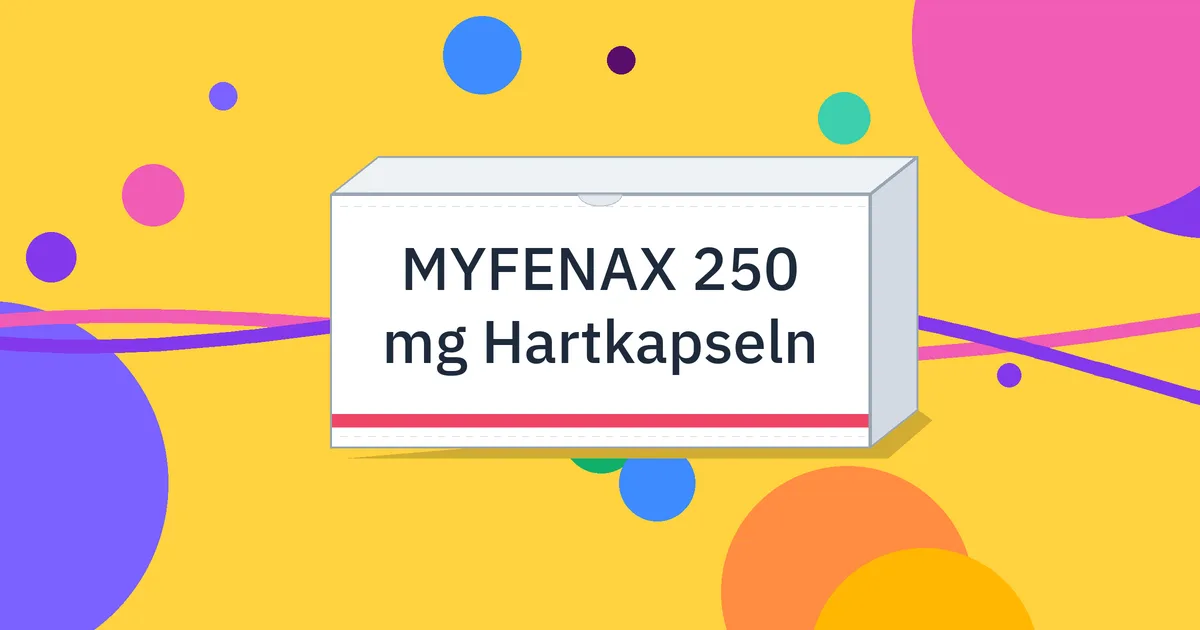 Symbolbild: Packung mit der Aufschrift MYFENAX 250 mg Hartkapseln (PZN 11330999) – Verfügbarkeit und Bezug in Apotheken in Frankfurt am Main