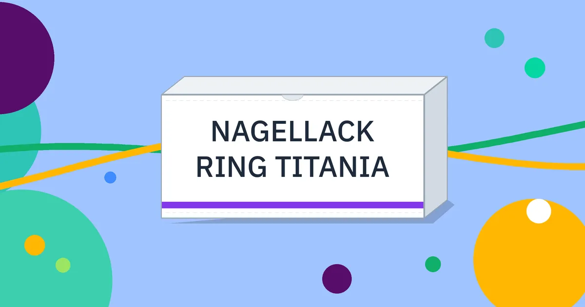 Symbolbild: Packung mit der Aufschrift NAGELLACK RING TITANIA (PZN 15633716) – Verfügbarkeit und Bezug in Apotheken in Frankfurt am Main