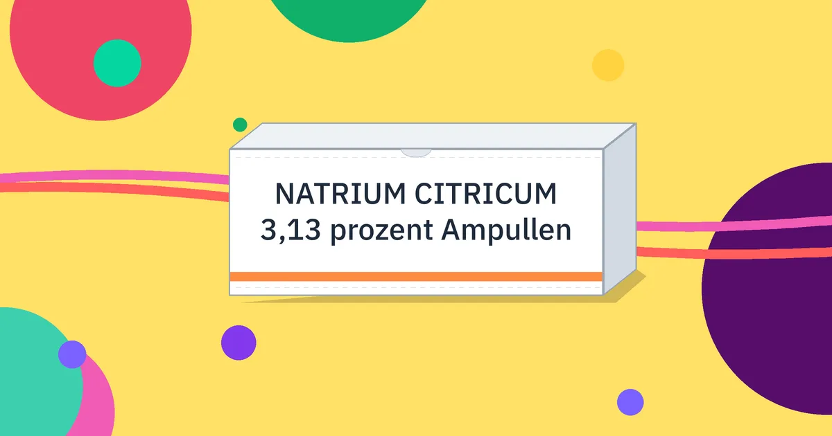 Symbolbild: Packung mit der Aufschrift NATRIUM CITRICUM 3,13 prozent Ampullen (PZN 00702707) – Verfügbarkeit und Bezug in Apotheken in Frankfurt am Main