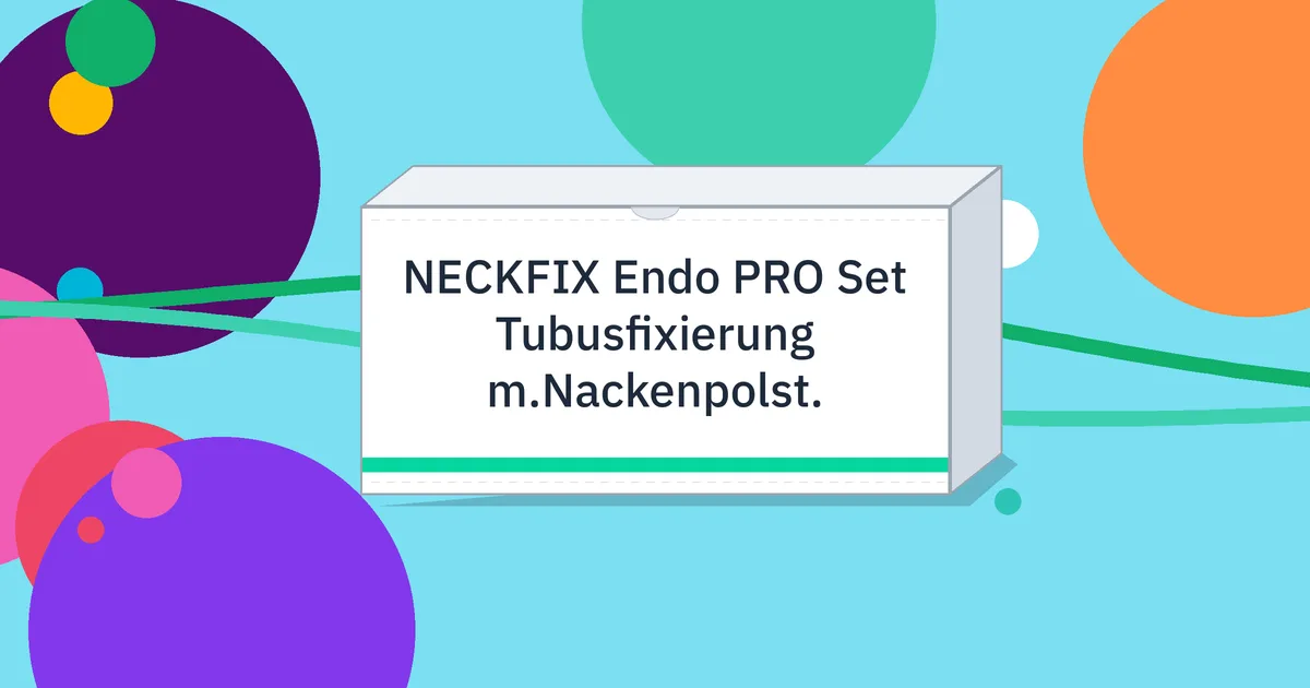 Symbolbild: Packung mit der Aufschrift NECKFIX Endo PRO Set Tubusfixierung m.Nackenpolst. (PZN 19428315) – Verfügbarkeit und Bezug in Apotheken in Frankfurt am Main