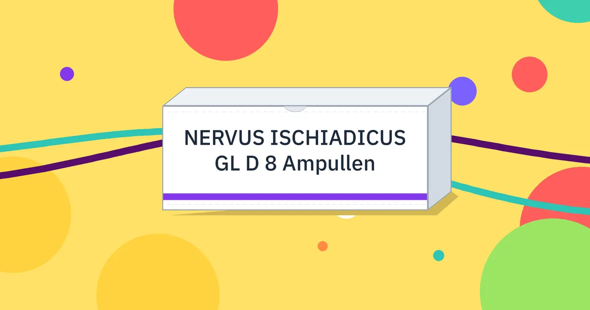 Symbolbild: Packung mit der Aufschrift NERVUS ISCHIADICUS GL D 8 Ampullen (PZN 03355175) – Verfügbarkeit und Bezug in Apotheken in Frankfurt am Main