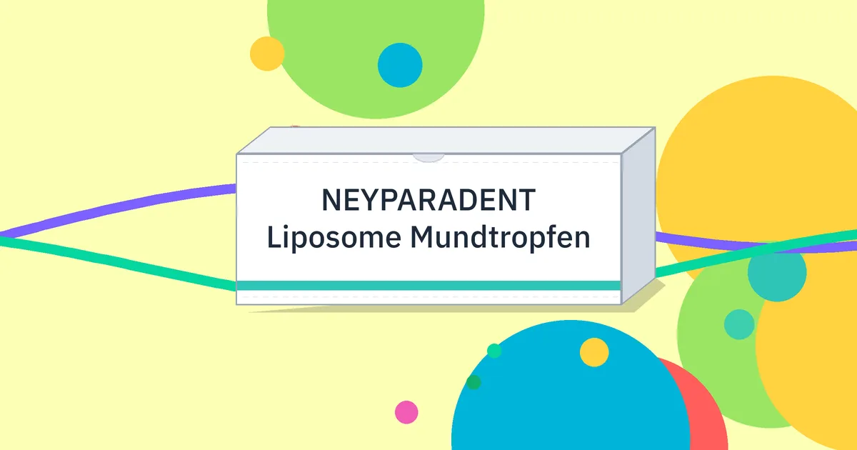 Symbolbild: Packung mit der Aufschrift NEYPARADENT Liposome Mundtropfen (PZN 01420678) – Verfügbarkeit und Bezug in Apotheken in Frankfurt am Main
