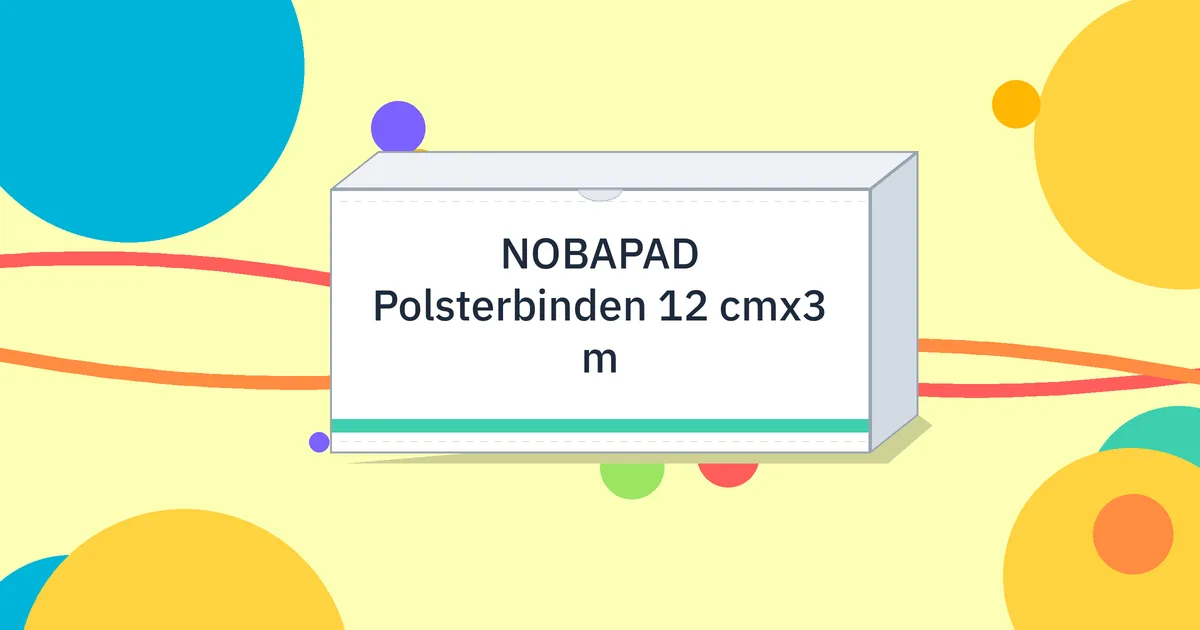 Symbolbild: Packung mit der Aufschrift NOBAPAD Polsterbinden 12 cmx3 m (PZN 16029253) – Verfügbarkeit und Bezug in Apotheken in Frankfurt am Main