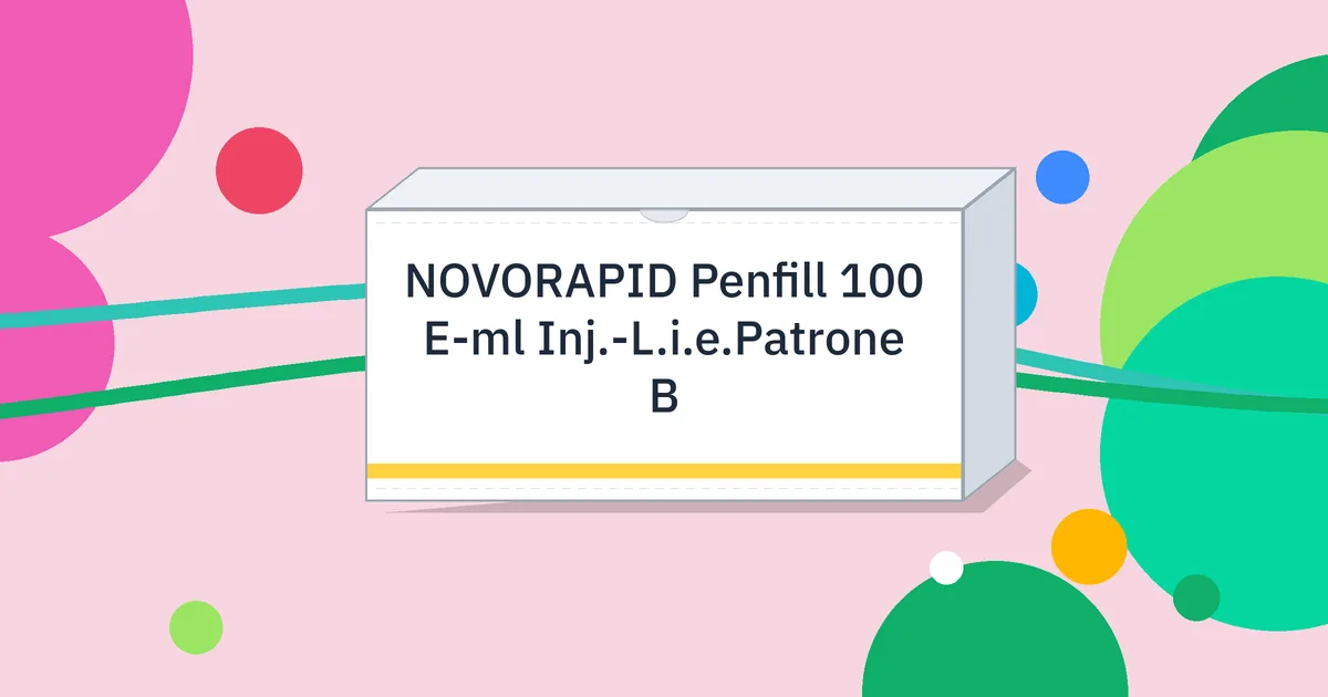 Symbolbild: Packung mit der Aufschrift NOVORAPID Penfill 100 E-ml Inj.-L.i.e.Patrone B (PZN 03811443) – Verfügbarkeit und Bezug in Apotheken in Frankfurt am Main