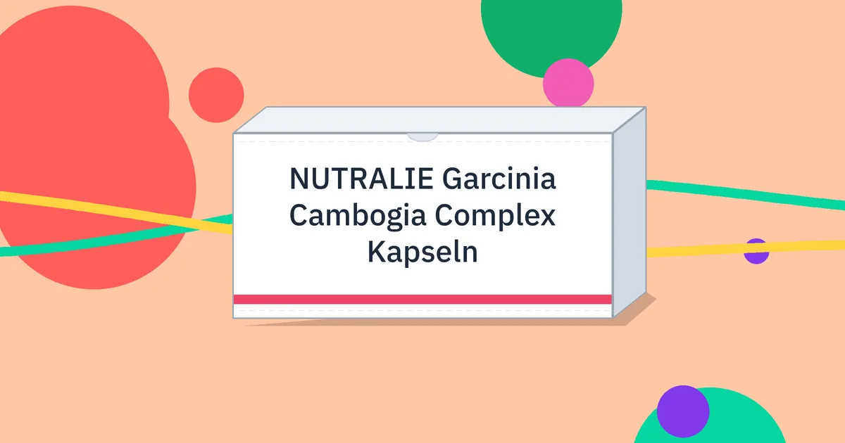 Symbolbild: Packung mit der Aufschrift NUTRALIE Garcinia Cambogia Complex Kapseln (PZN 18407883) – Verfügbarkeit und Bezug in Apotheken in Frankfurt am Main