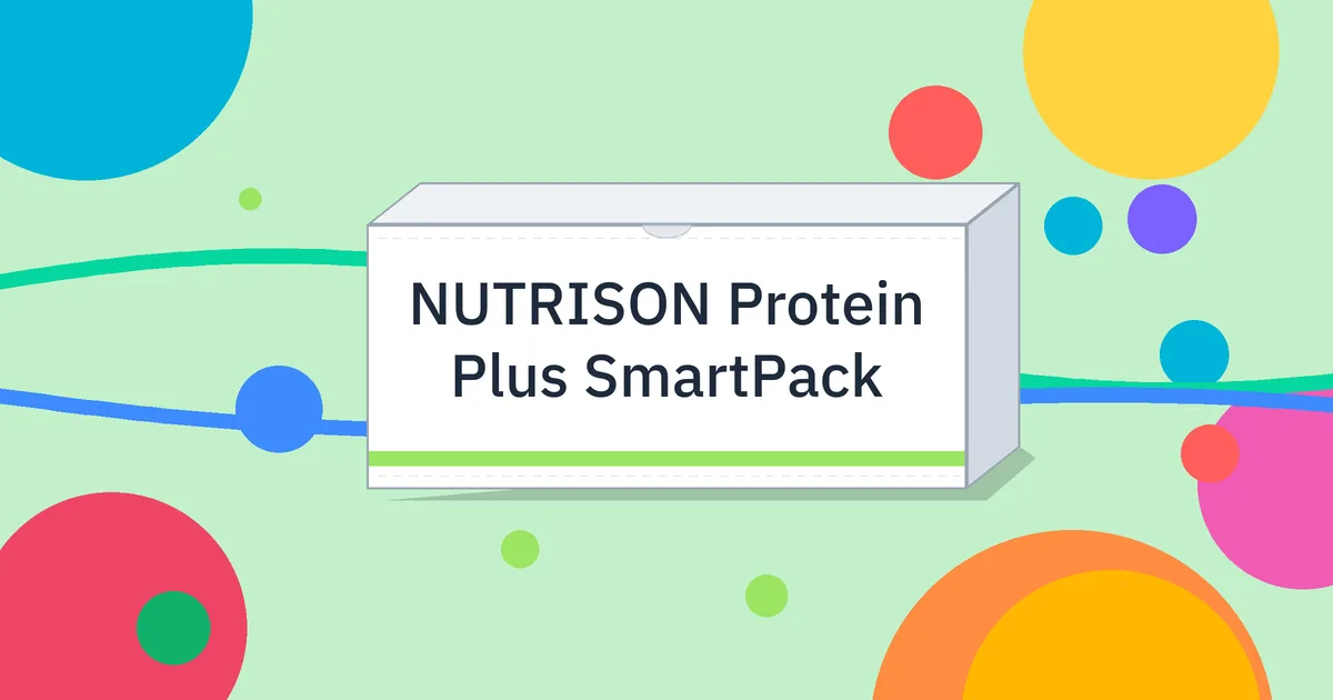 Symbolbild: Packung mit der Aufschrift NUTRISON Protein Plus SmartPack (PZN 14132455) – Verfügbarkeit und Bezug in Apotheken in Frankfurt am Main