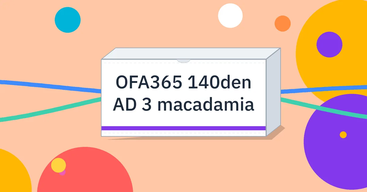Symbolbild: Packung mit der Aufschrift OFA365 140den AD 3 macadamia (PZN 16722787) – Verfügbarkeit und Bezug in Apotheken in Frankfurt am Main