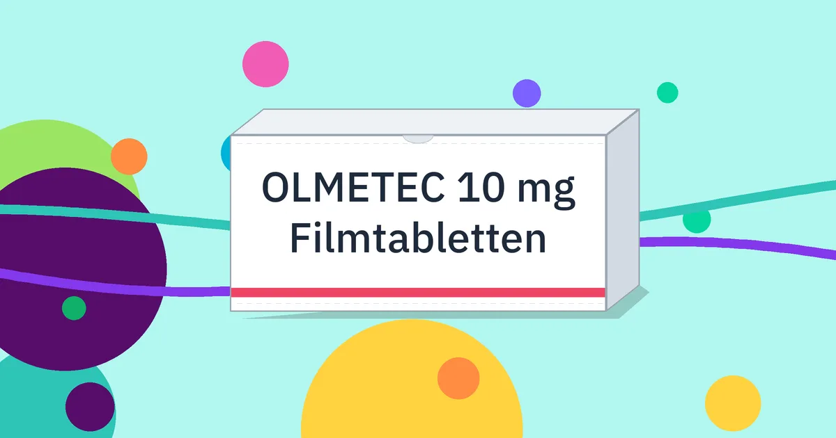 Symbolbild: Packung mit der Aufschrift OLMETEC 10 mg Filmtabletten (PZN 06572743) – Verfügbarkeit und Bezug in Apotheken in Frankfurt am Main