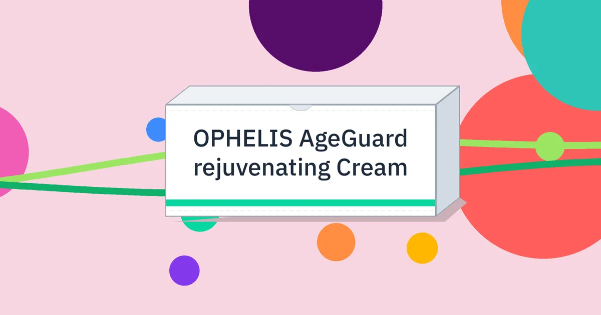 Symbolbild: Packung mit der Aufschrift OPHELIS AgeGuard rejuvenating Cream (PZN 19427356) – Verfügbarkeit und Bezug in Apotheken in Frankfurt am Main