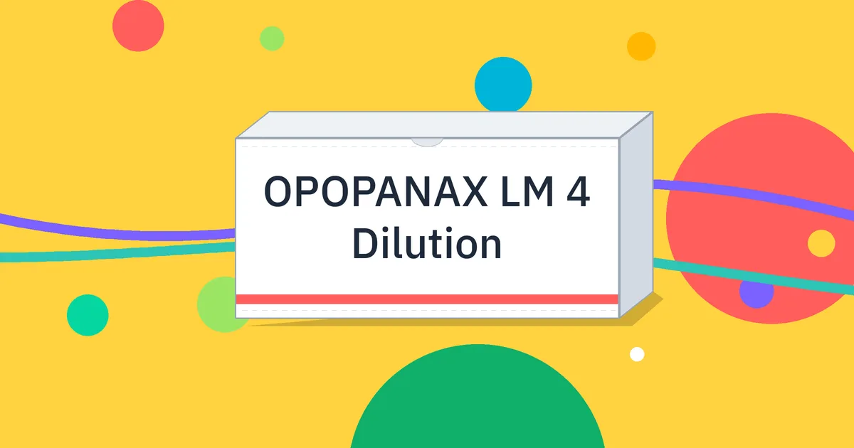 Symbolbild: Packung mit der Aufschrift OPOPANAX LM 4 Dilution (PZN 13626994) – Verfügbarkeit und Bezug in Apotheken in Frankfurt am Main