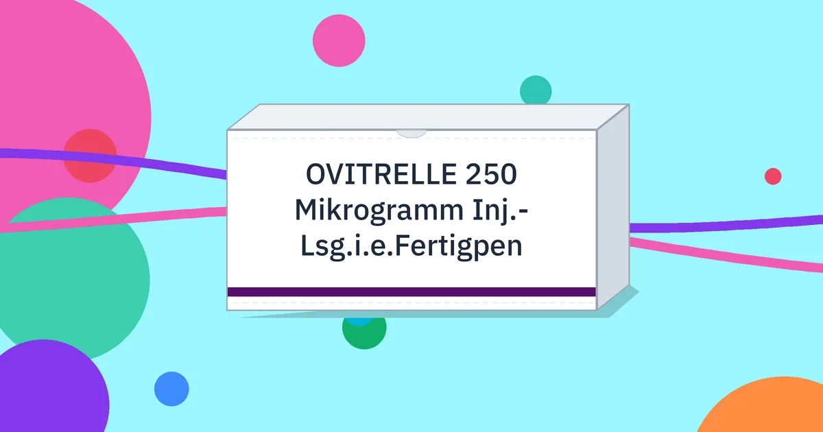 Symbolbild: Packung mit der Aufschrift OVITRELLE 250 Mikrogramm Inj.-Lsg.i.e.Fertigpen (PZN 09911708) – Verfügbarkeit und Bezug in Apotheken in Frankfurt am Main