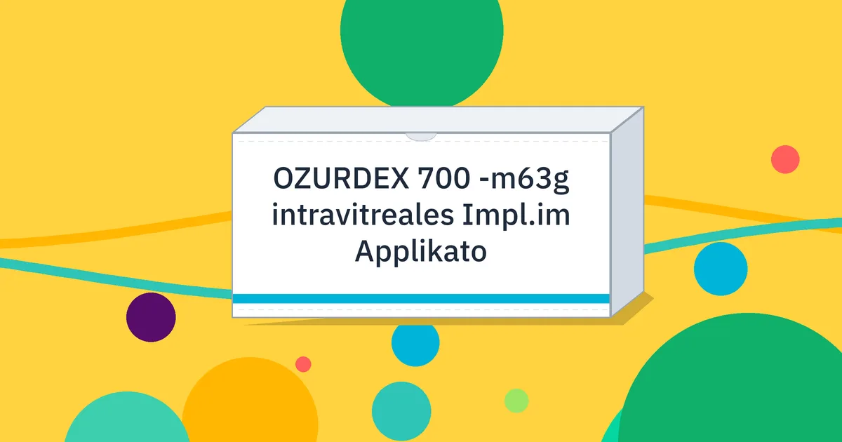 Symbolbild: Packung mit der Aufschrift OZURDEX 700 -m63g intravitreales Impl.im Applikato (PZN 12493841) – Verfügbarkeit und Bezug in Apotheken in Frankfurt am Main