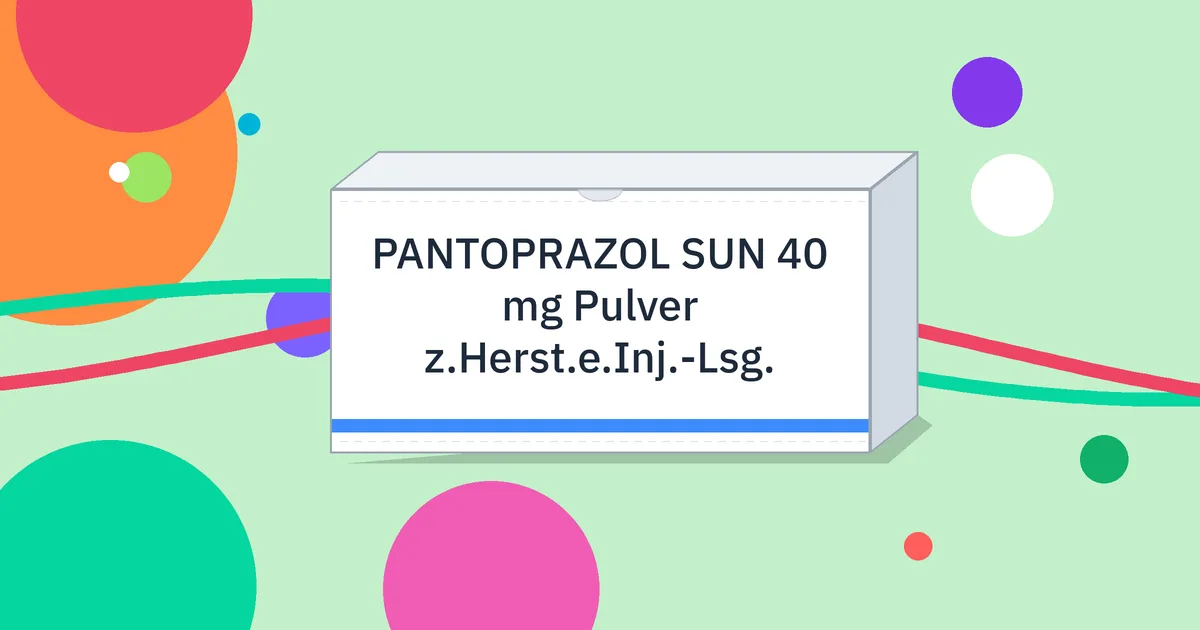 Symbolbild: Packung mit der Aufschrift PANTOPRAZOL SUN 40 mg Pulver z.Herst.e.Inj.-Lsg. (PZN 12466117) – Verfügbarkeit und Bezug in Apotheken in Frankfurt am Main