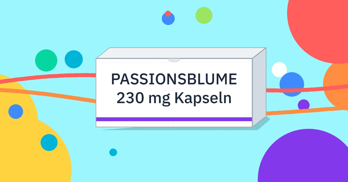 Symbolbild: Packung mit der Aufschrift PASSIONSBLUME 230 mg Kapseln (PZN 04598017) – Verfügbarkeit und Bezug in Apotheken in Frankfurt am Main