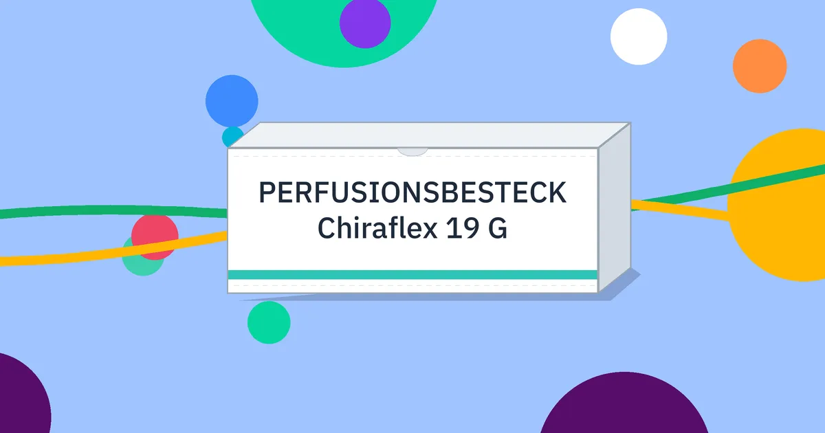 Symbolbild: Packung mit der Aufschrift PERFUSIONSBESTECK Chiraflex 19 G (PZN 15250139) – Verfügbarkeit und Bezug in Apotheken in Frankfurt am Main