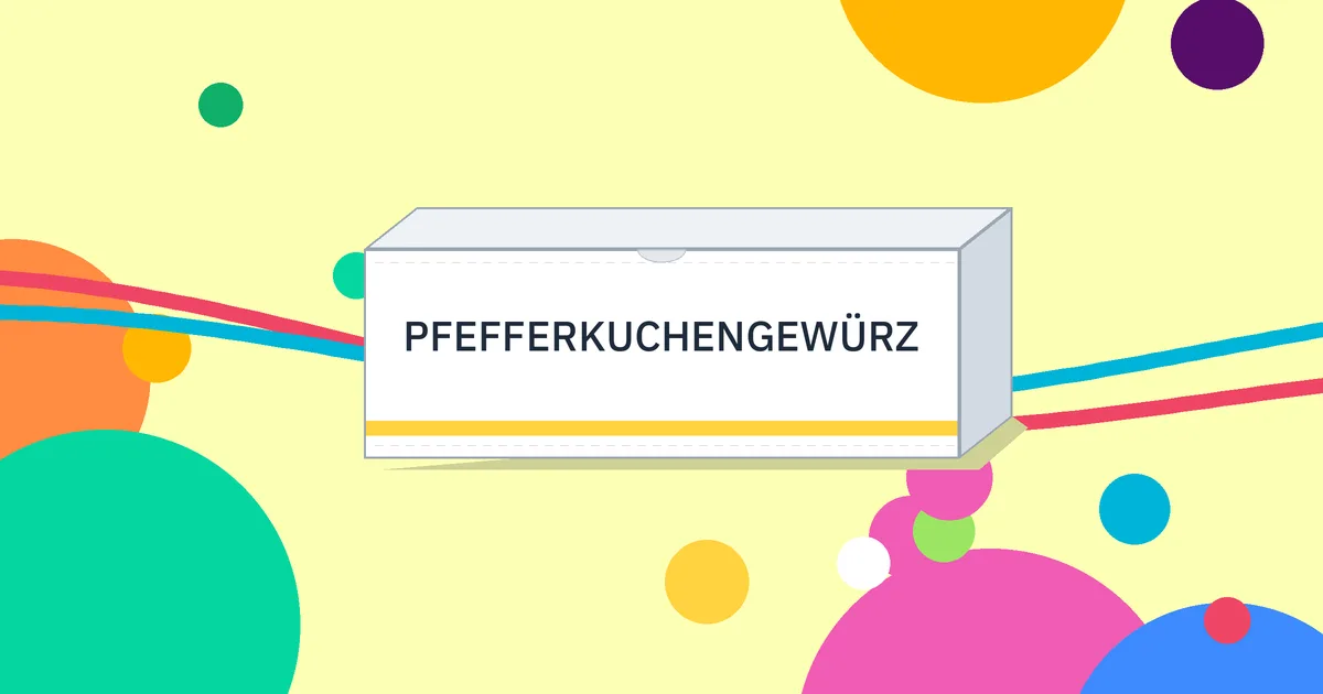 Symbolbild: Packung mit der Aufschrift PFEFFERKUCHENGEWÜRZ (PZN 03891005) – Verfügbarkeit und Bezug in Apotheken in Frankfurt am Main