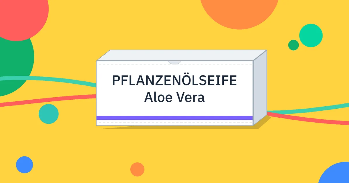 Symbolbild: Packung mit der Aufschrift PFLANZENÖLSEIFE Aloe Vera (PZN 17428280) – Verfügbarkeit und Bezug in Apotheken in Frankfurt am Main