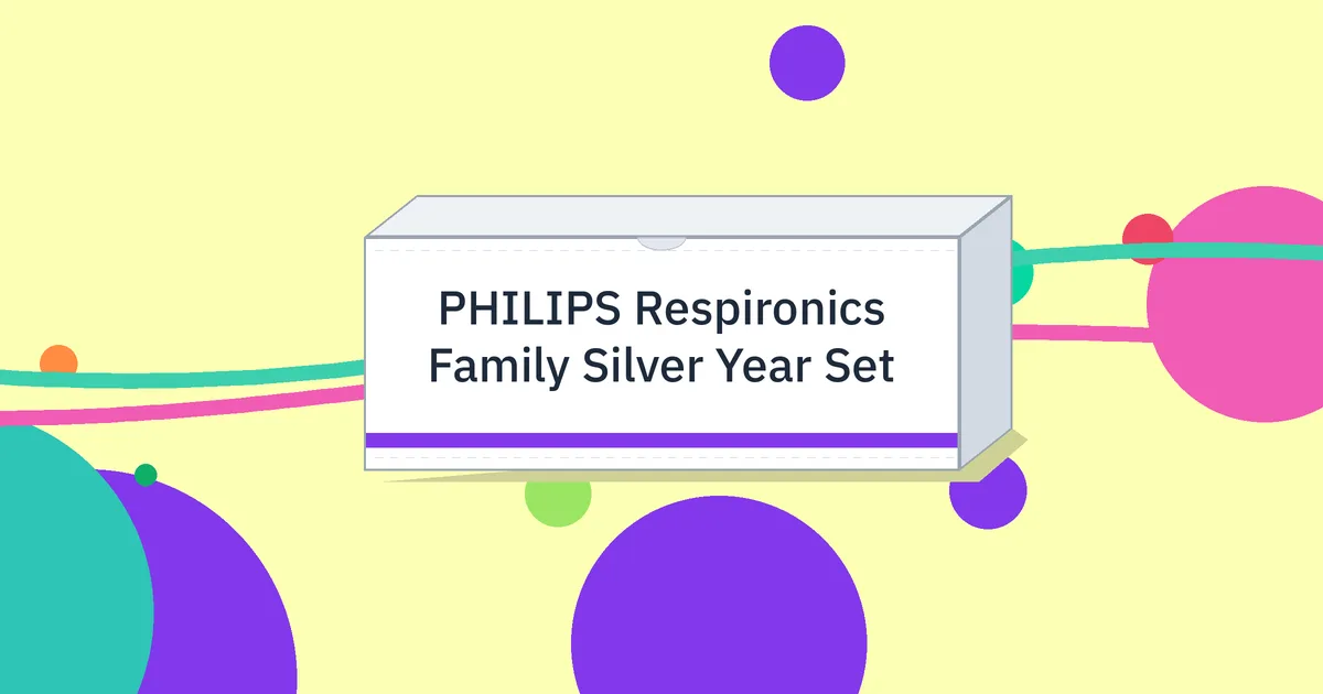 Symbolbild: Packung mit der Aufschrift PHILIPS Respironics Family Silver Year Set (PZN 01289600) – Verfügbarkeit und Bezug in Apotheken in Frankfurt am Main