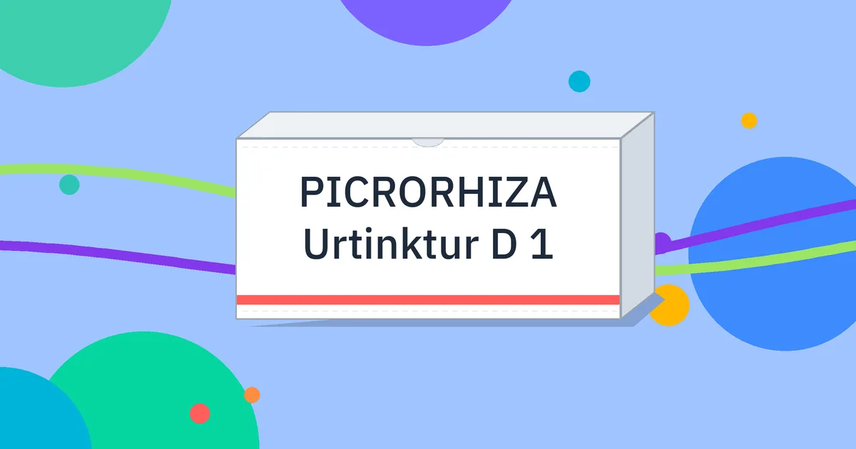 Symbolbild: Packung mit der Aufschrift PICRORHIZA Urtinktur D 1 (PZN 07177285) – Verfügbarkeit und Bezug in Apotheken in Frankfurt am Main