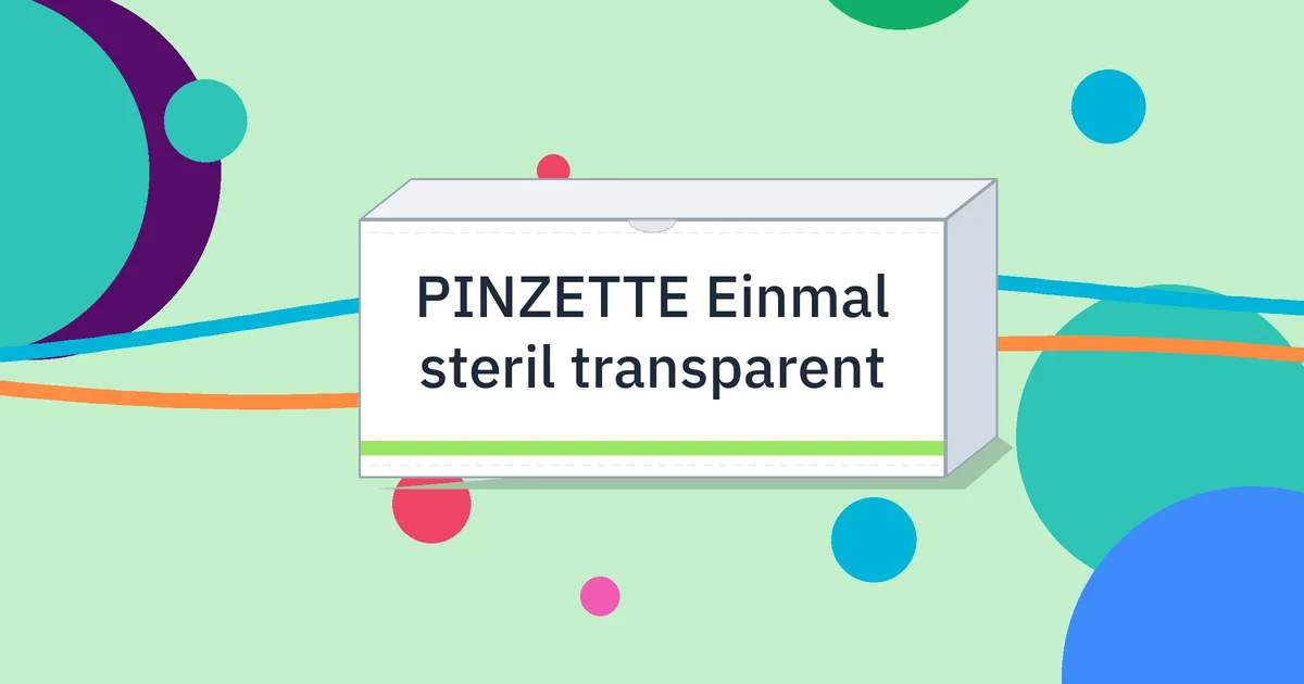 Symbolbild: Packung mit der Aufschrift PINZETTE Einmal steril transparent (PZN 04820220) – Verfügbarkeit und Bezug in Apotheken in Frankfurt am Main
