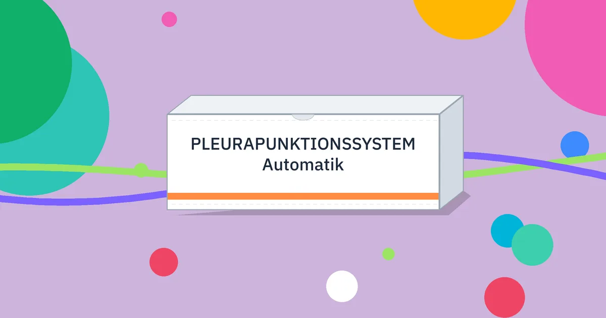 Symbolbild: Packung mit der Aufschrift PLEURAPUNKTIONSSYSTEM Automatik (PZN 09199581) – Verfügbarkeit und Bezug in Apotheken in Frankfurt am Main