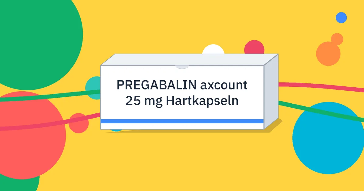 Symbolbild: Packung mit der Aufschrift PREGABALIN axcount 25 mg Hartkapseln (PZN 16360568) – Verfügbarkeit und Bezug in Apotheken in Frankfurt am Main