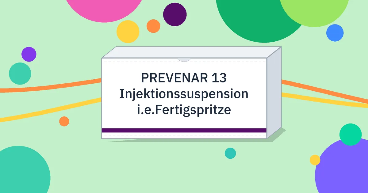 Symbolbild: Packung mit der Aufschrift PREVENAR 13 Injektionssuspension i.e.Fertigspritze (PZN 15266525) – Verfügbarkeit und Bezug in Apotheken in Frankfurt am Main