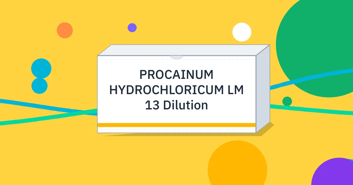 Symbolbild: Packung mit der Aufschrift PROCAINUM HYDROCHLORICUM LM 13 Dilution (PZN 13668461) – Verfügbarkeit und Bezug in Apotheken in Frankfurt am Main