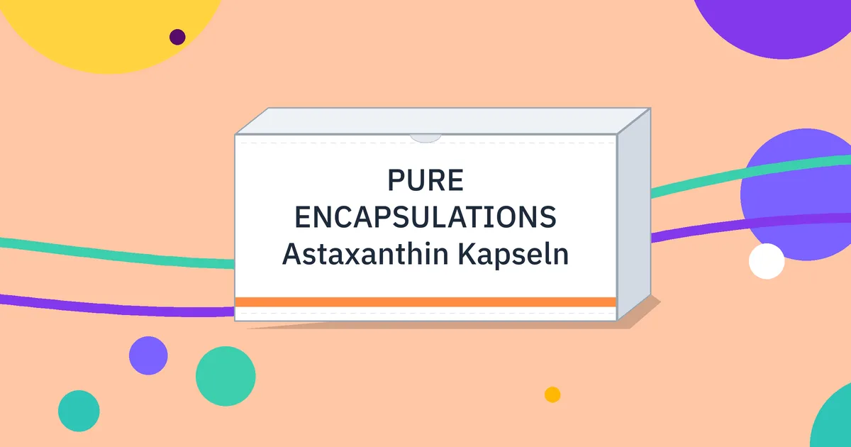 Symbolbild: Packung mit der Aufschrift PURE ENCAPSULATIONS Astaxanthin Kapseln (PZN 02788328) – Verfügbarkeit und Bezug in Apotheken in Frankfurt am Main