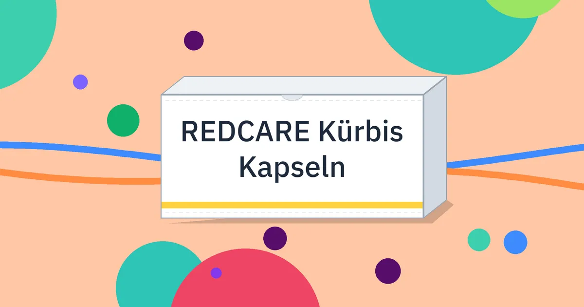 Symbolbild: Packung mit der Aufschrift REDCARE Kürbis Kapseln (PZN 19709899) – Verfügbarkeit und Bezug in Apotheken in Frankfurt am Main