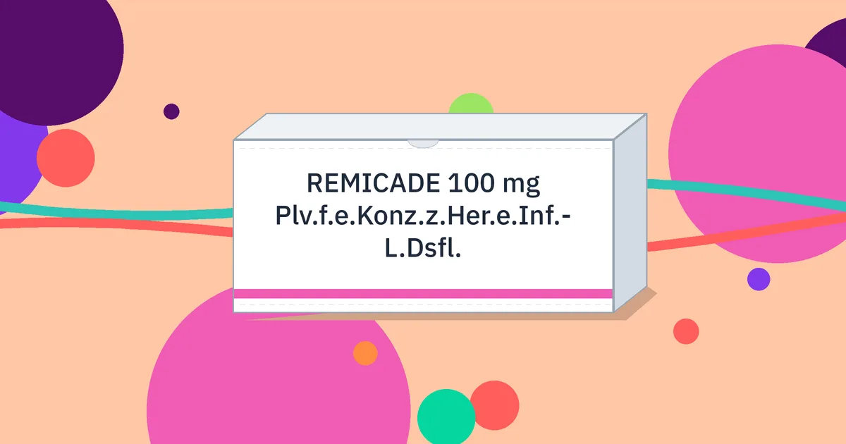 Symbolbild: Packung mit der Aufschrift REMICADE 100 mg Plv.f.e.Konz.z.Her.e.Inf.-L.Dsfl. (PZN 00200236) – Verfügbarkeit und Bezug in Apotheken in Frankfurt am Main
