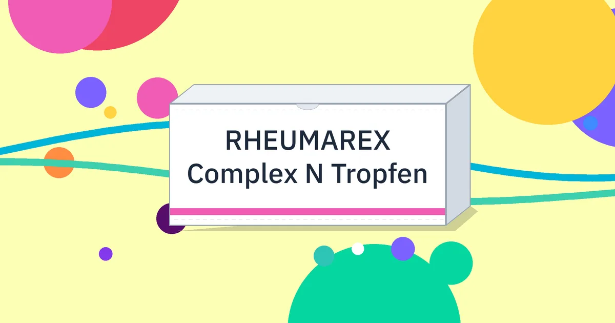 Symbolbild: Packung mit der Aufschrift RHEUMAREX Complex N Tropfen (PZN 07244254) – Verfügbarkeit und Bezug in Apotheken in Frankfurt am Main