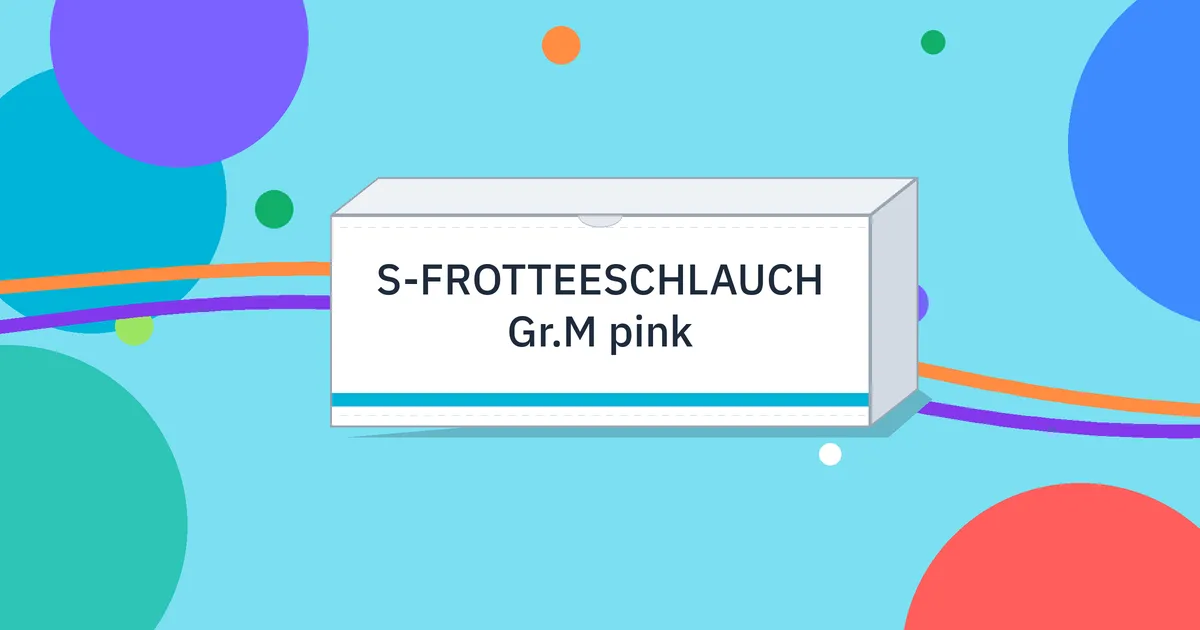 Symbolbild: Packung mit der Aufschrift S-FROTTEESCHLAUCH Gr.M pink (PZN 18172380) – Verfügbarkeit und Bezug in Apotheken in Frankfurt am Main