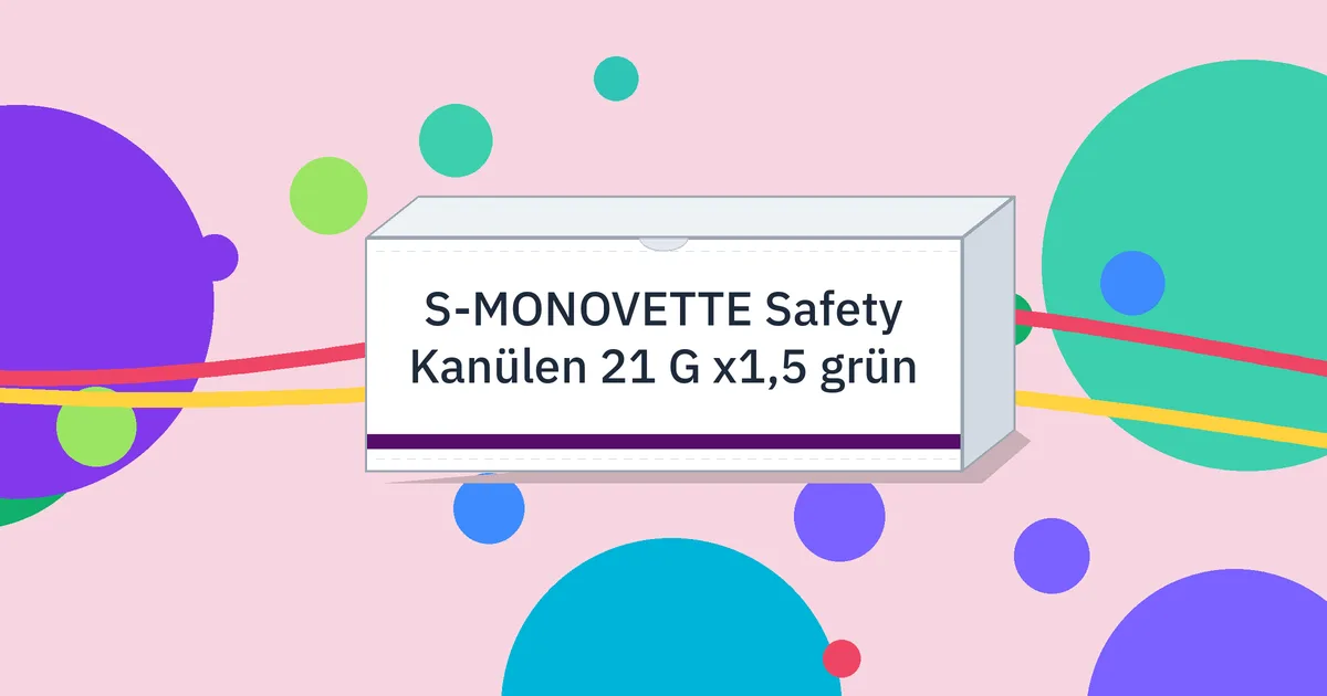 Symbolbild: Packung mit der Aufschrift S-MONOVETTE Safety Kanülen 21 G x1,5 grün (PZN 09619072) – Verfügbarkeit und Bezug in Apotheken in Frankfurt am Main