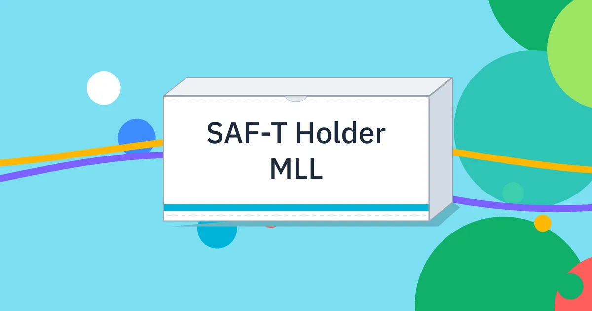 Symbolbild: Packung mit der Aufschrift SAF-T Holder MLL (PZN 06447009) – Verfügbarkeit und Bezug in Apotheken in Frankfurt am Main