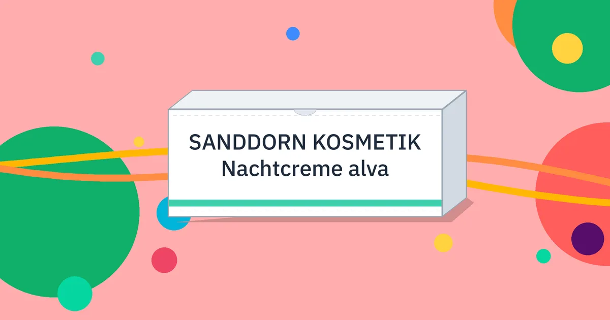 Symbolbild: Packung mit der Aufschrift SANDDORN KOSMETIK Nachtcreme alva (PZN 00592791) – Verfügbarkeit und Bezug in Apotheken in Frankfurt am Main