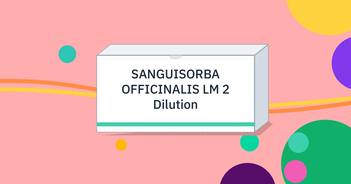 Symbolbild: Packung mit der Aufschrift SANGUISORBA OFFICINALIS LM 2 Dilution (PZN 13683259) – Verfügbarkeit und Bezug in Apotheken in Frankfurt am Main