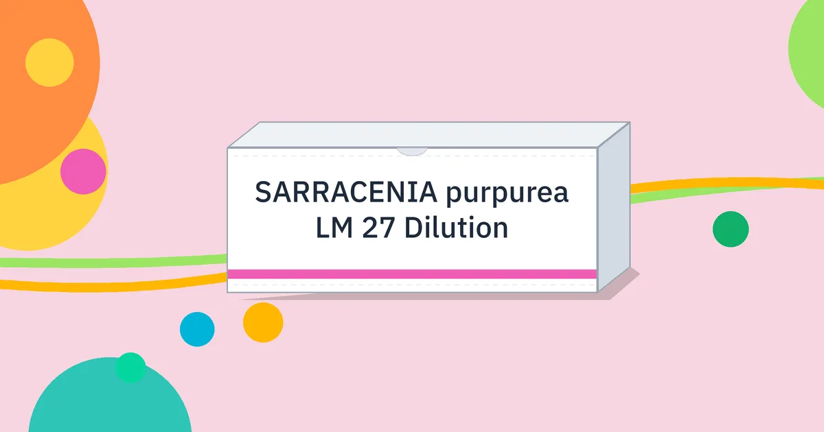 Symbolbild: Packung mit der Aufschrift SARRACENIA purpurea LM 27 Dilution (PZN 13182818) – Verfügbarkeit und Bezug in Apotheken in Frankfurt am Main