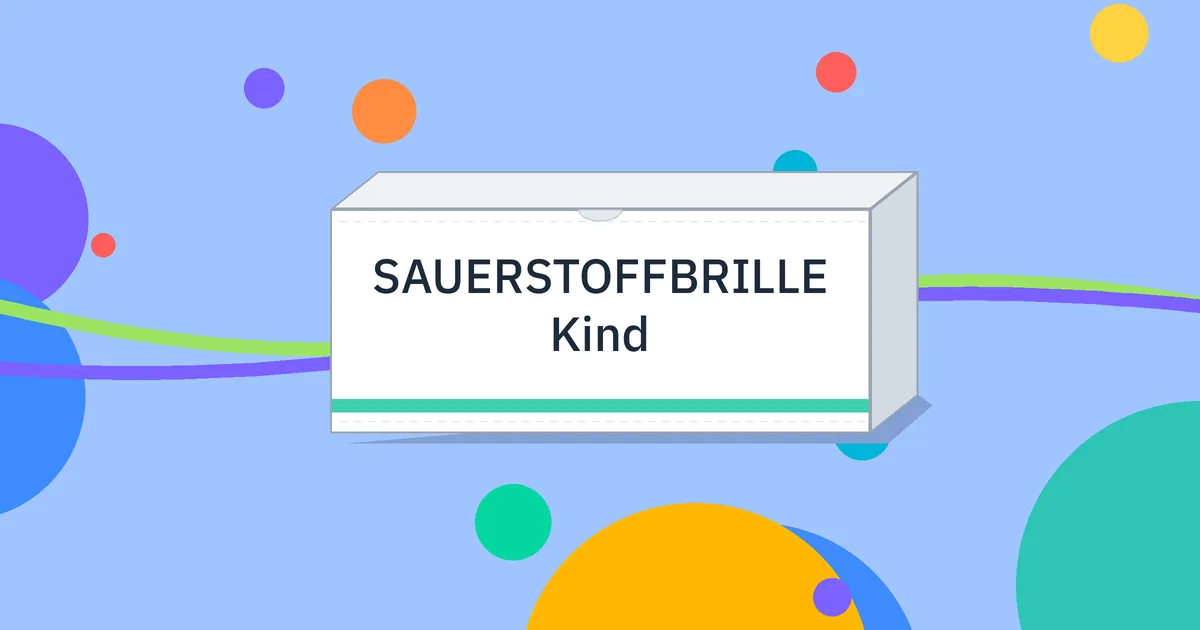 Symbolbild: Packung mit der Aufschrift SAUERSTOFFBRILLE Kind (PZN 02422432) – Verfügbarkeit und Bezug in Apotheken in Frankfurt am Main