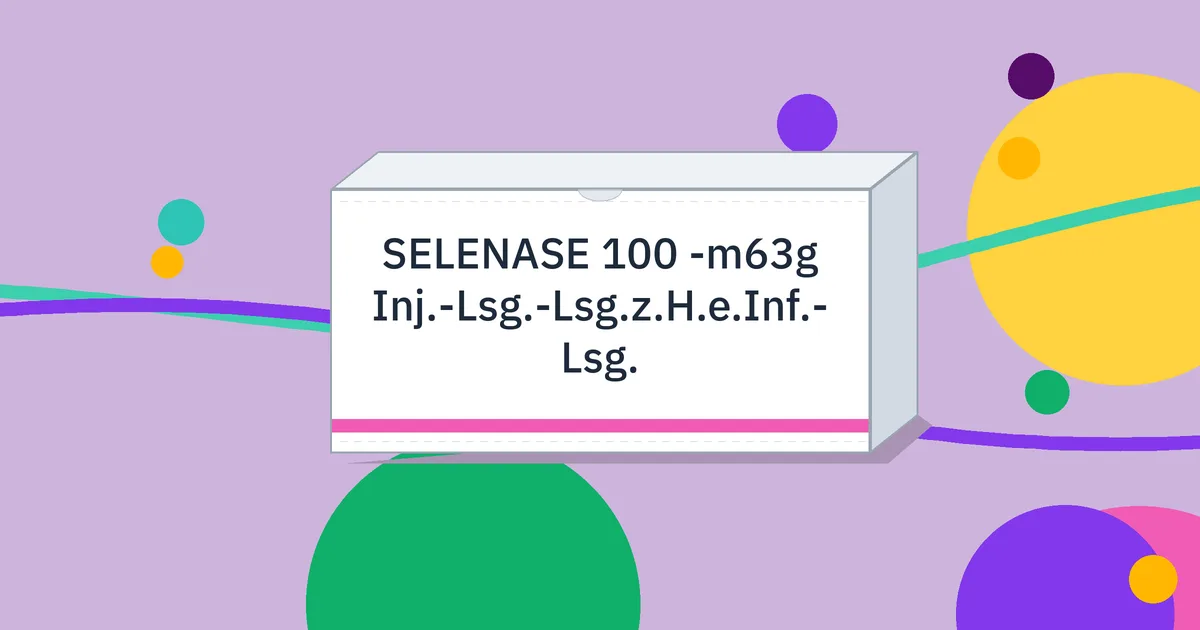 Symbolbild: Packung mit der Aufschrift SELENASE 100 -m63g Inj.-Lsg.-Lsg.z.H.e.Inf.-Lsg. (PZN 18842768) – Verfügbarkeit und Bezug in Apotheken in Frankfurt am Main