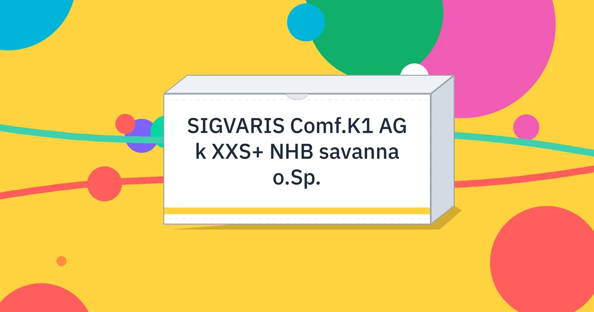 Symbolbild: Packung mit der Aufschrift SIGVARIS Comf.K1 AG k XXS+ NHB savanna o.Sp. (PZN 17098807) – Verfügbarkeit und Bezug in Apotheken in Frankfurt am Main