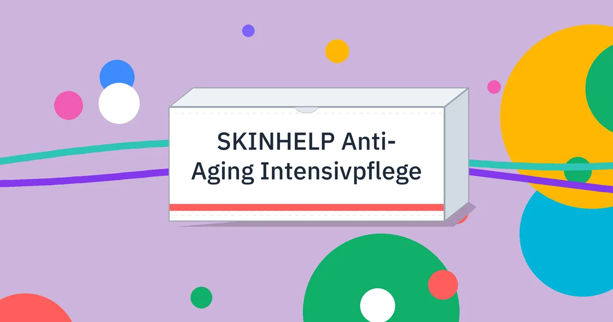 Symbolbild: Packung mit der Aufschrift SKINHELP Anti-Aging Intensivpflege (PZN 10101297) – Verfügbarkeit und Bezug in Apotheken in Frankfurt am Main