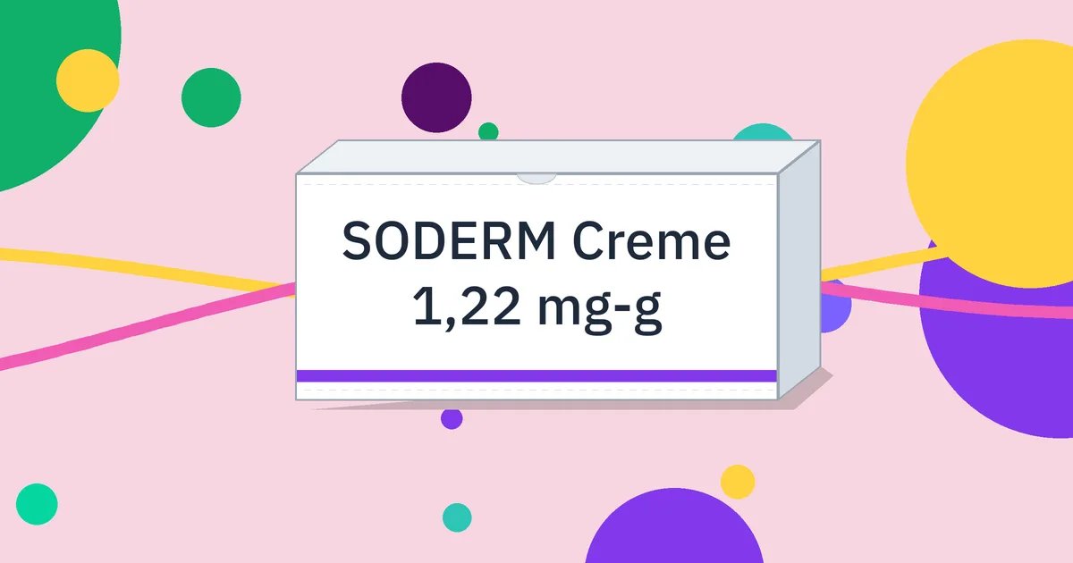 Symbolbild: Packung mit der Aufschrift SODERM Creme 1,22 mg-g (PZN 00165250) – Verfügbarkeit und Bezug in Apotheken in Frankfurt am Main