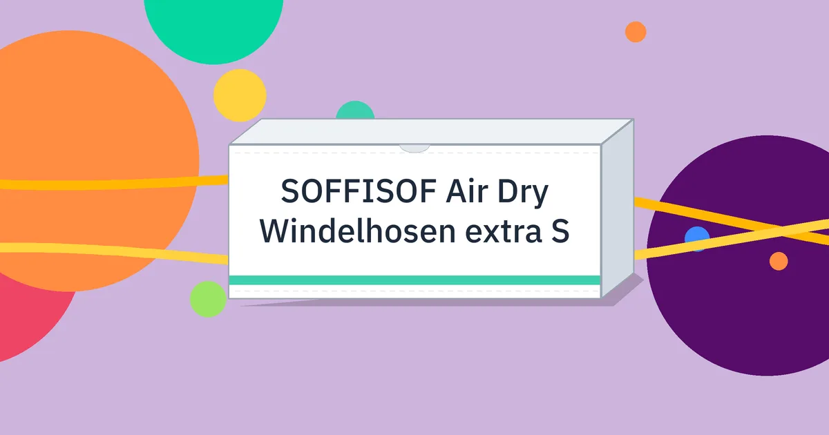 Symbolbild: Packung mit der Aufschrift SOFFISOF Air Dry Windelhosen extra S (PZN 12566184) – Verfügbarkeit und Bezug in Apotheken in Frankfurt am Main