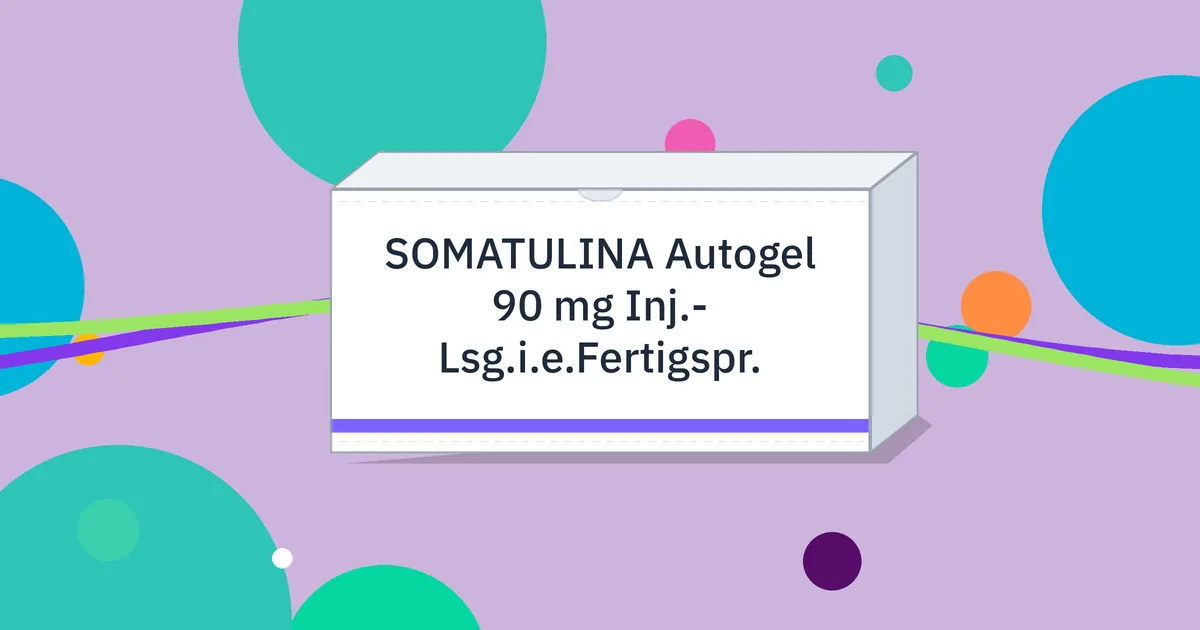 Symbolbild: Packung mit der Aufschrift SOMATULINA Autogel 90 mg Inj.-Lsg.i.e.Fertigspr. (PZN 15268748) – Verfügbarkeit und Bezug in Apotheken in Frankfurt am Main