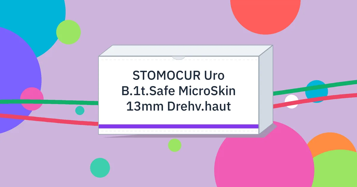 Symbolbild: Packung mit der Aufschrift STOMOCUR Uro B.1t.Safe MicroSkin 13mm Drehv.haut (PZN 17846770) – Verfügbarkeit und Bezug in Apotheken in Frankfurt am Main