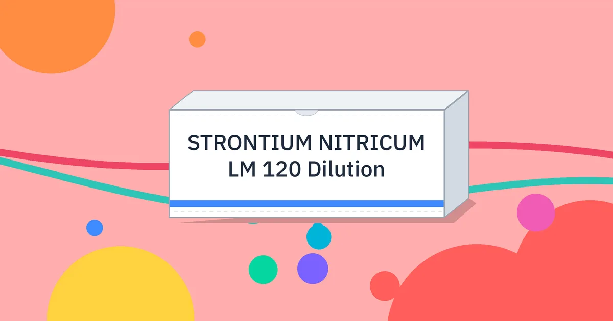 Symbolbild: Packung mit der Aufschrift STRONTIUM NITRICUM LM 120 Dilution (PZN 13204721) – Verfügbarkeit und Bezug in Apotheken in Frankfurt am Main