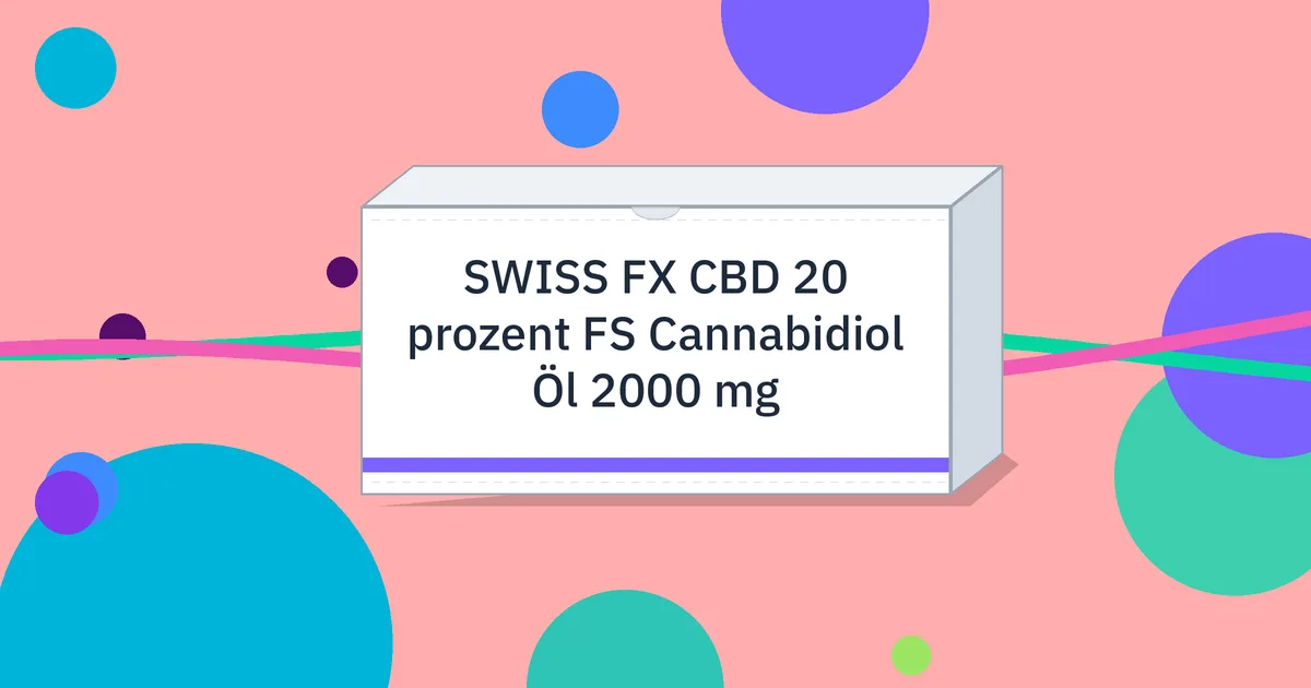 Symbolbild: Packung mit der Aufschrift SWISS FX CBD 20 prozent FS Cannabidiol Öl 2000 mg (PZN 19080473) – Verfügbarkeit und Bezug in Apotheken in Frankfurt am Main